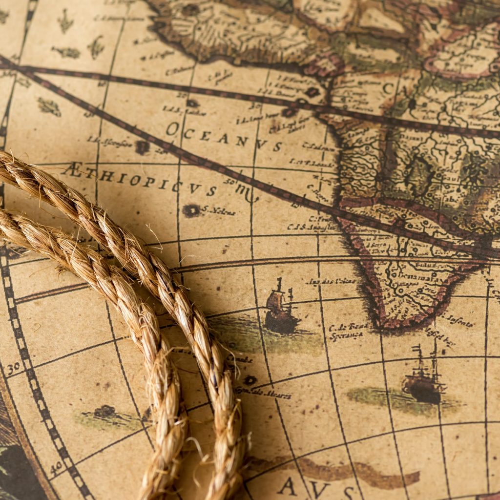 Rope on the old map | Mike Bonem